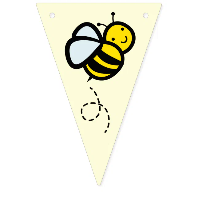 Honey / Bumble Bee Floral Yellow Welcome Baby Bunting Flags | Zazzle