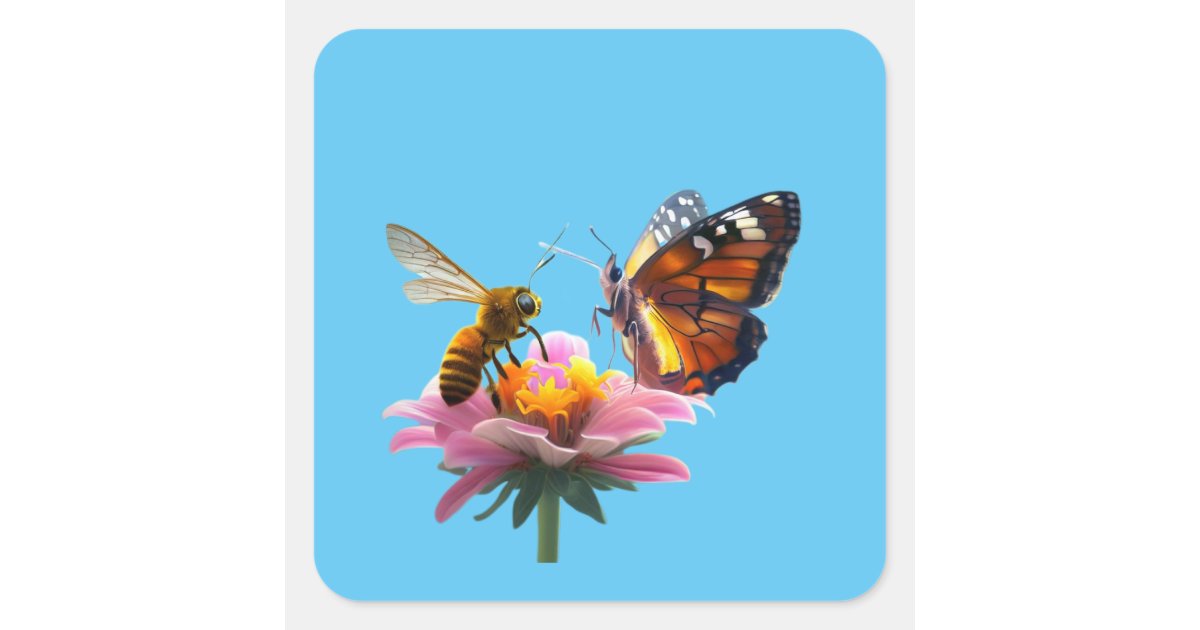 Honey Chat Square Sticker | Zazzle