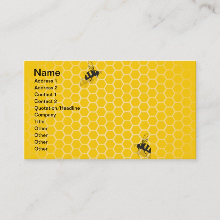 Honey Comb Business Card | Zazzle.com