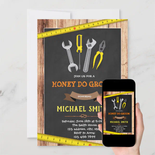 Honey do groom shower invitation | Zazzle