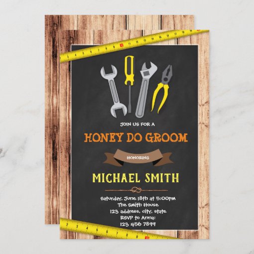 Honey do groom shower invitation | Zazzle