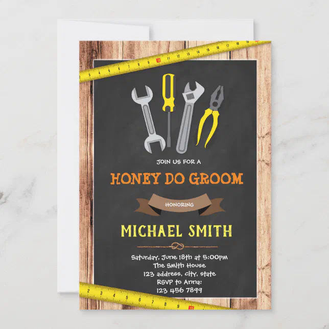 Honey do groom shower invitation | Zazzle
