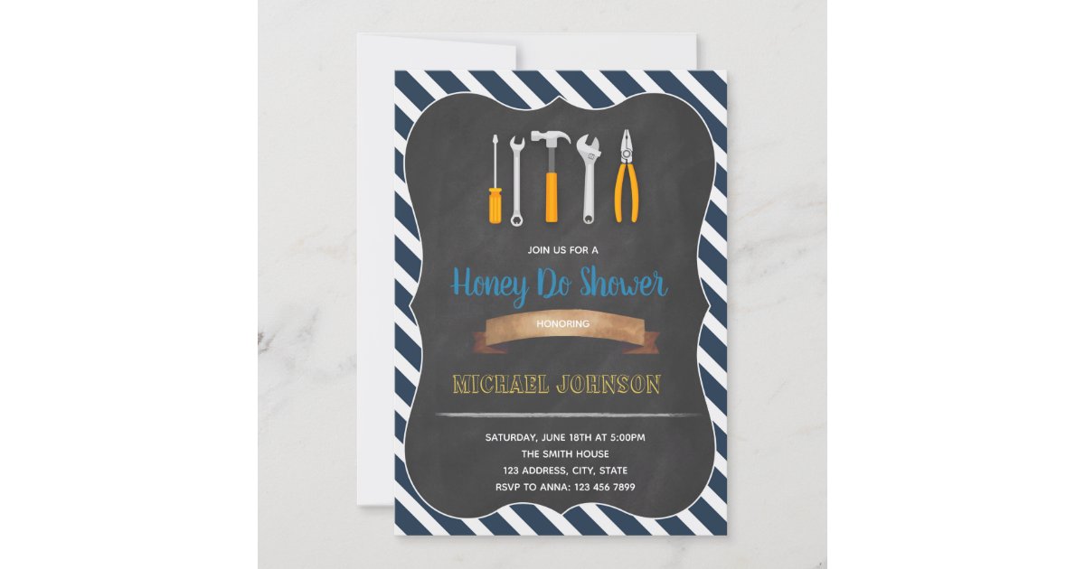 Honey do groom shower word invitation | Zazzle