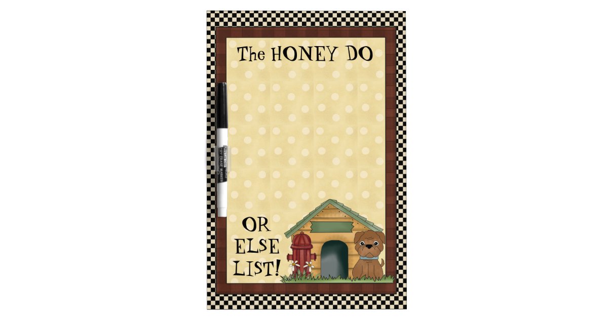 Honey Do List Dry Erase Board | Zazzle