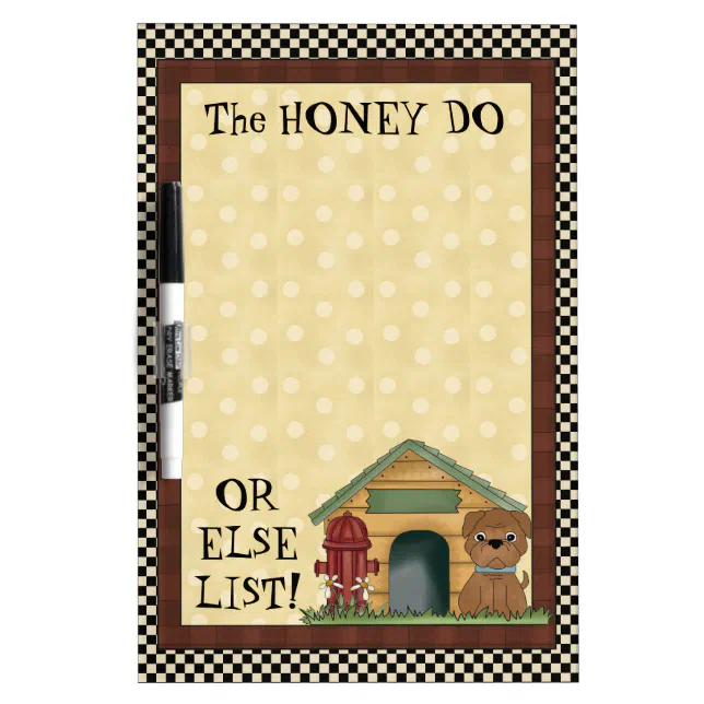 Honey Do List Dry Erase Board | Zazzle