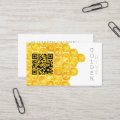 Honey Farm QR Code Honey Comb Modern Simple Business Card | Zazzle