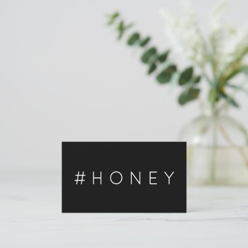 #HONEY hashtag loyalty punch card | Zazzle