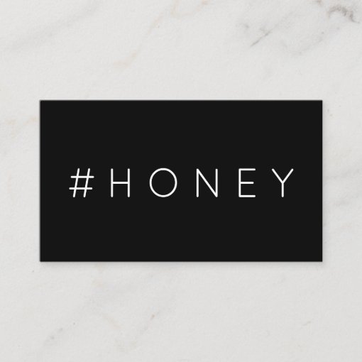 #HONEY hashtag loyalty punch card | Zazzle
