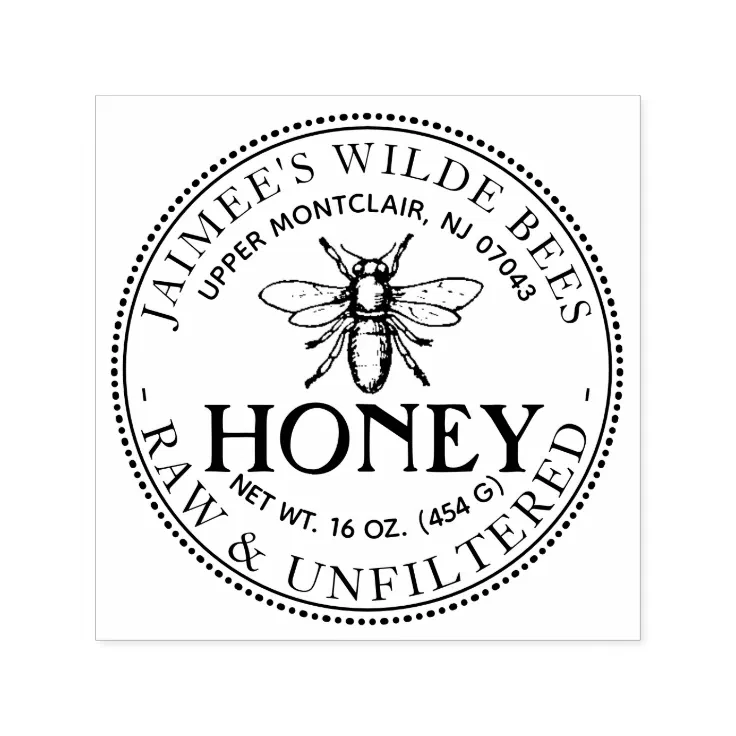 Honey Heraldic Bee Self-Inking Stamp | Zazzle