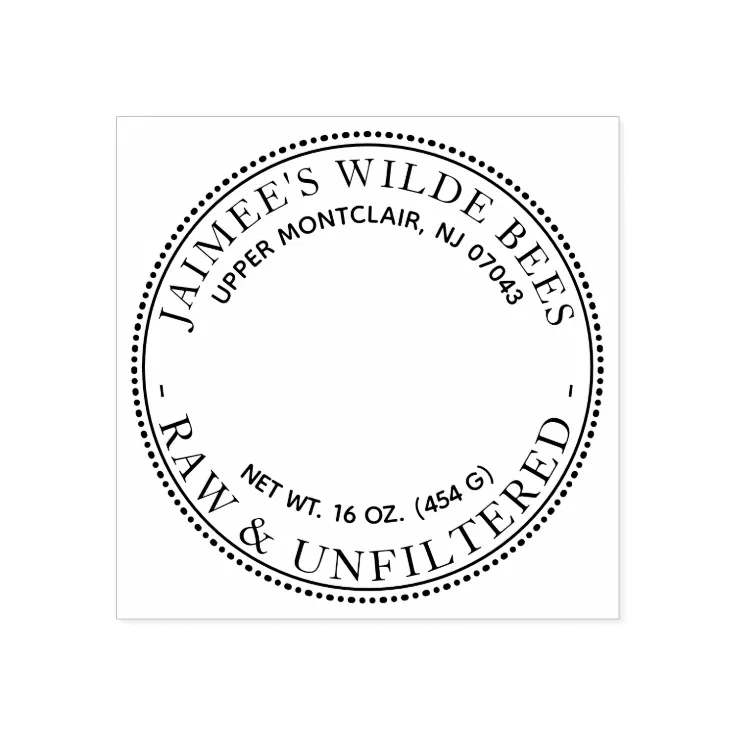 Honey Heraldic Bee Stamp | Zazzle