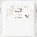 Honey Hexagon Jar Label with Honeycomb and Bees | Zazzle