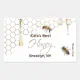 Honey Hexagon Jar Label with Honeycomb and Bees | Zazzle