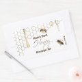 Honey Hexagon Jar Label with Honeycomb and Bees | Zazzle