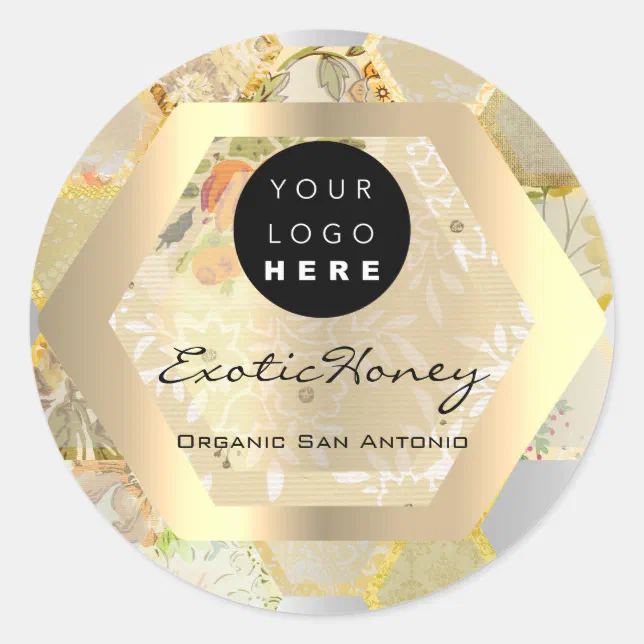 Honey Jar Honeybee Honeycomb Bee Apiary Classic Round Sticker | Zazzle