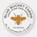 Honey Jar Label Bee Honeycomb Sign | Zazzle