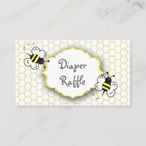 Honey or bumble bee raffle ticket or insert card | Zazzle