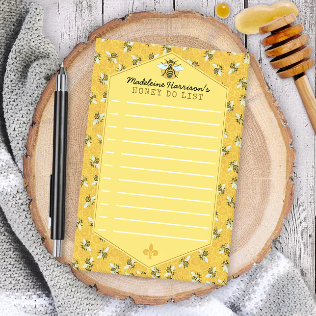Honeybee Honeycomb Bumble Bee Honey Do List Custom Post-it Notes | Zazzle