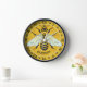 Honeybee Honeycomb French Bee Bumblebee Custom Clock | Zazzle