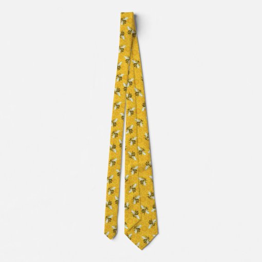 Honeybees Honeycomb Beehive Bee Pattern Insect Tie | Zazzle