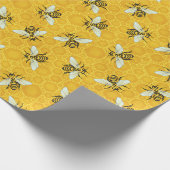 Honeybees Honeycomb Beehive Nature Bee Party Wrapping Paper | Zazzle
