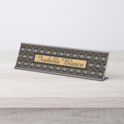 Honeycomb And Bees Desk Name Plate | Zazzle