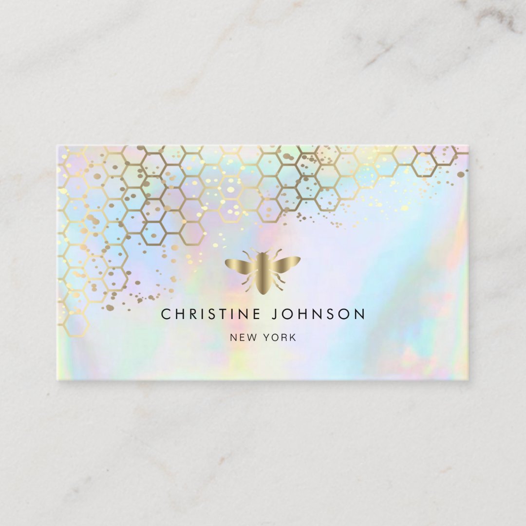 honeycomb bee design business card | Zazzle