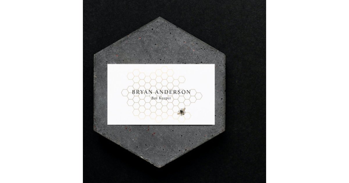 Honeycomb Bee Keeper Business Card | Zazzle