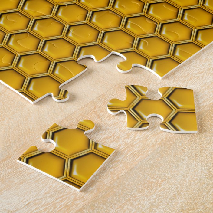 Honeycomb Bee Pattern Jigsaw Puzzle | Zazzle.com