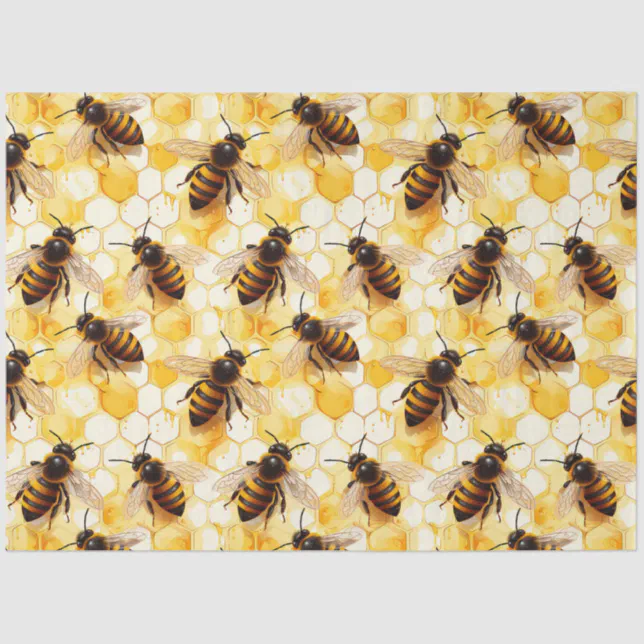 Honeycomb Bee Series Design 10 Tissue Paper | Zazzle
