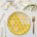Honeycomb Bee Themed Party Plates | Zazzle