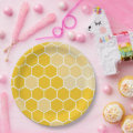 Honeycomb Bee Themed Party Plates | Zazzle