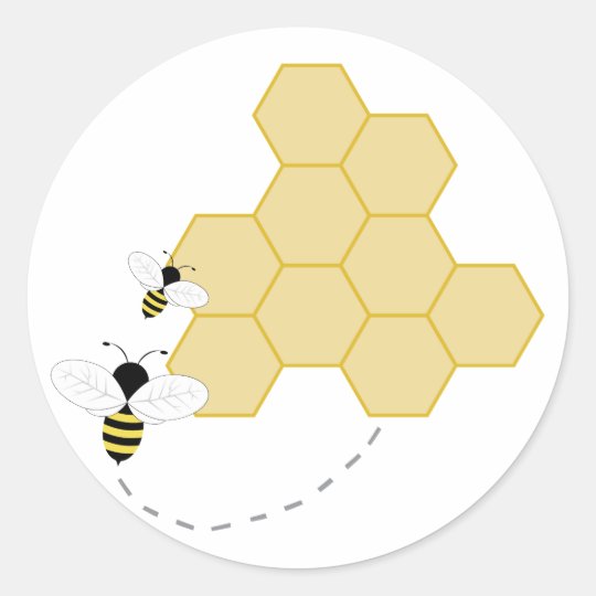 Honeycomb Classic Round Sticker | Zazzle.com