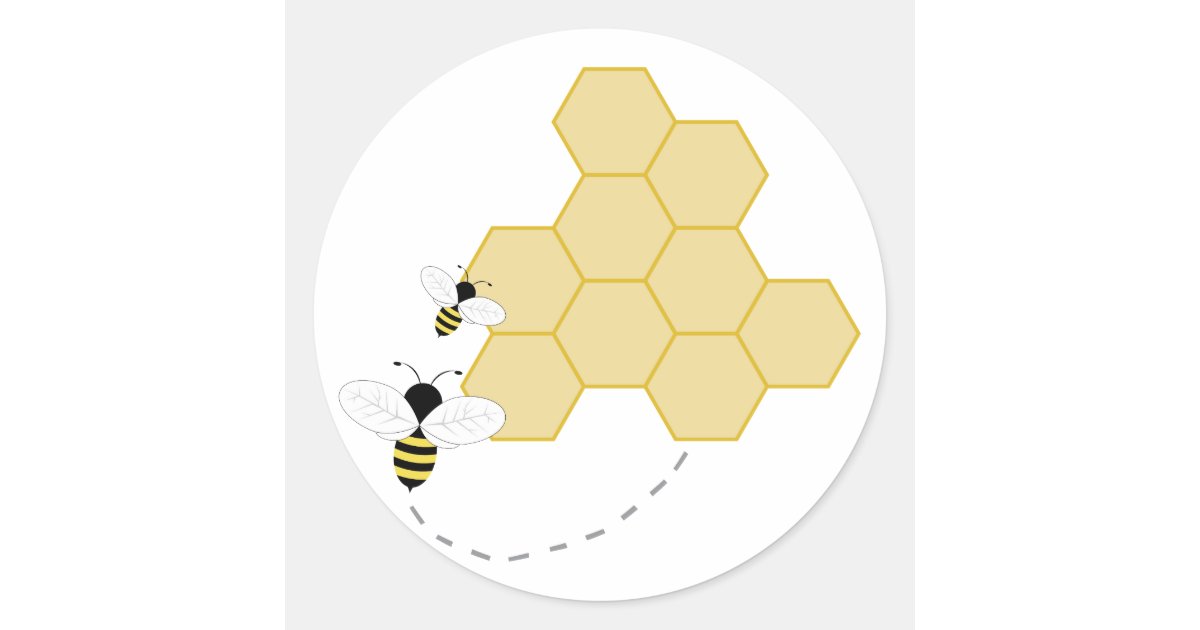 Honeycomb Classic Round Sticker | Zazzle