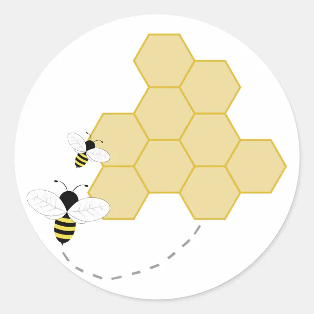Honeycomb Classic Round Sticker | Zazzle