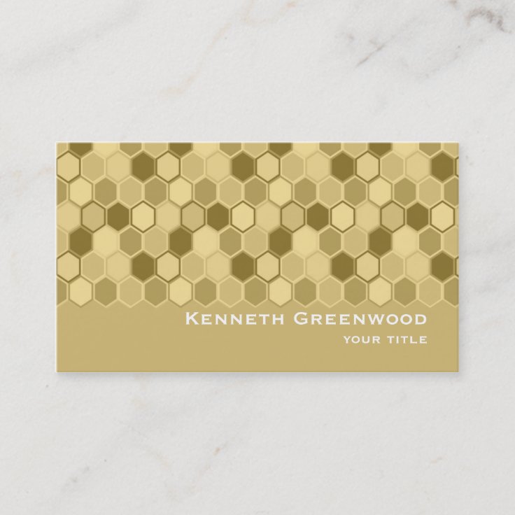 Honeycomb Design Unique Business Card Template | Zazzle