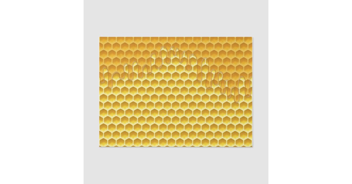 Honeycomb Dripping With Honey Tissue Paper | Zazzle