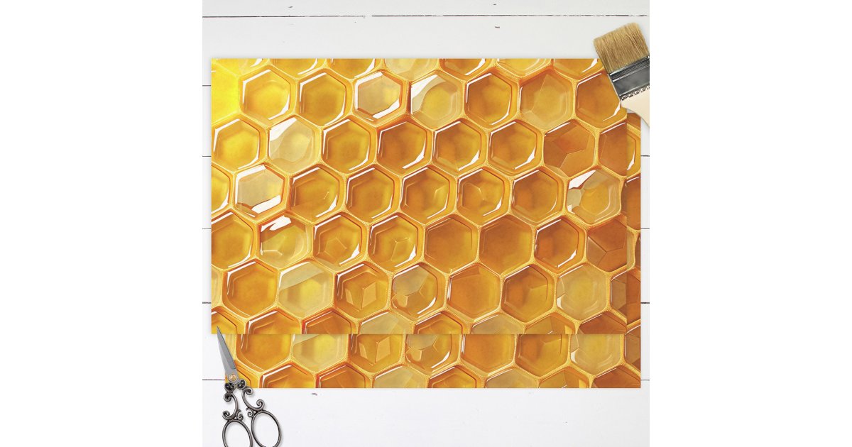 Honeycomb Full of Honey Decoupage Tissue Paper | Zazzle