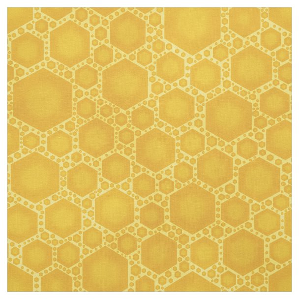 Bee Honeycomb Honeybee Beehive Pattern Cute Nature Fabric | Zazzle