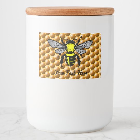Honeycomb Honey Jar Bee Labels | Zazzle.com