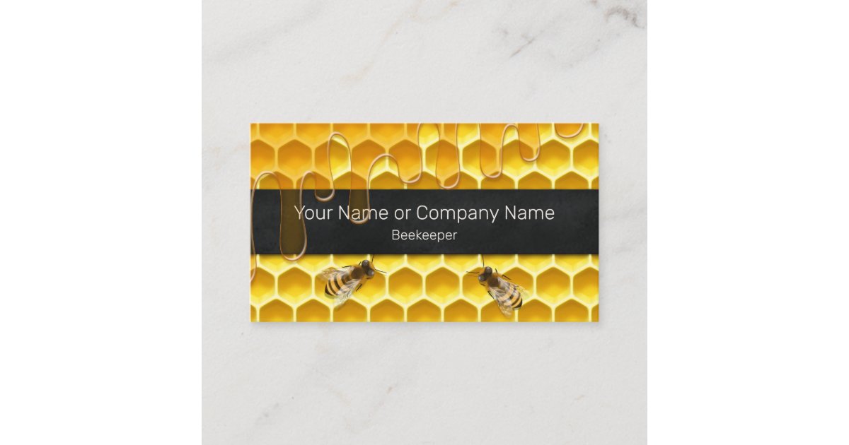 Honeycomb & Honeybees Beekeeper Apiculture Business Card | Zazzle