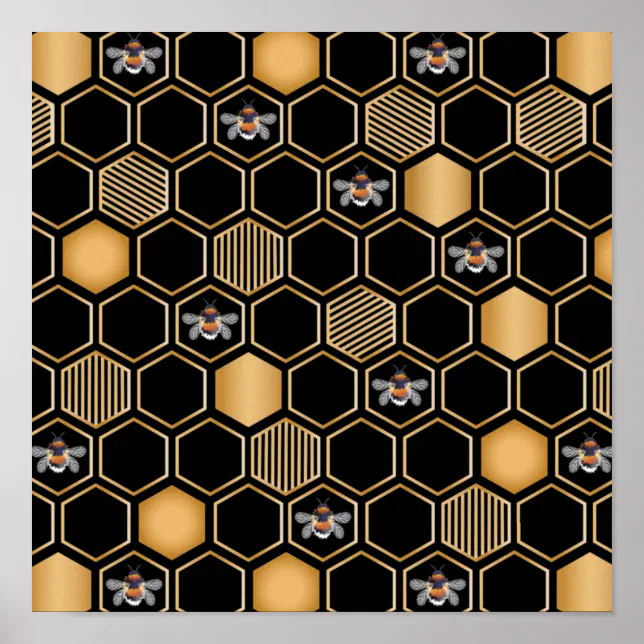Honeycomb Pattern Poster | Zazzle