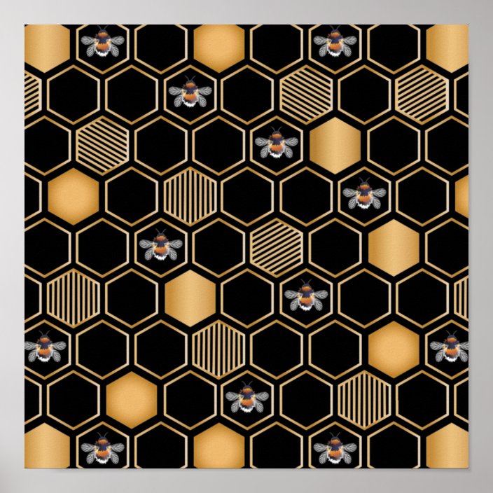 Honeycomb Pattern Poster | Zazzle.com