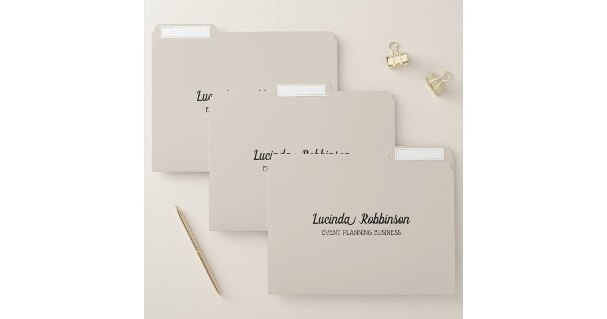 Honeycomb | Solid Color Cream 1 Personal File Folder | Zazzle