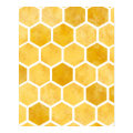 Honeycomb yellow bee art poster | Zazzle