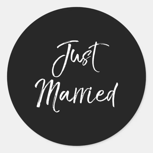 Honeymoon For Husband Just Married Classic Round Sticker | Zazzle