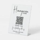 Honeymoon Fund Cash Gift Calligraphy Wedding Pedestal Sign | Zazzle