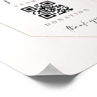 Honeymoon Fund Donation Scan Sign Cash Gift C100 | Zazzle