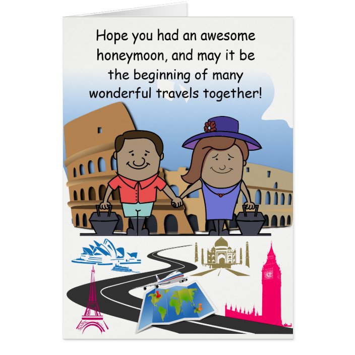 Honeymoon Welcome Back Custom Card | Zazzle.com