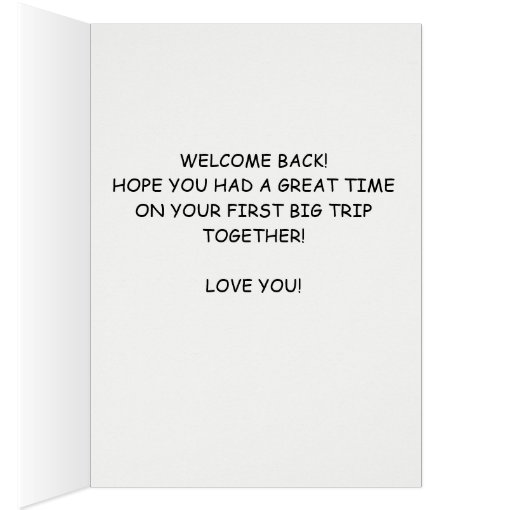 Honeymoon Welcome Back Custom Card | Zazzle