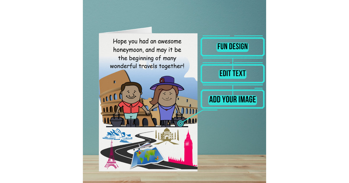 Honeymoon Welcome Back Custom Card | Zazzle